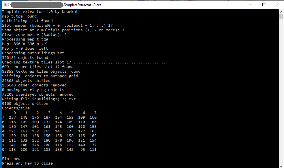Template extractor for building templates