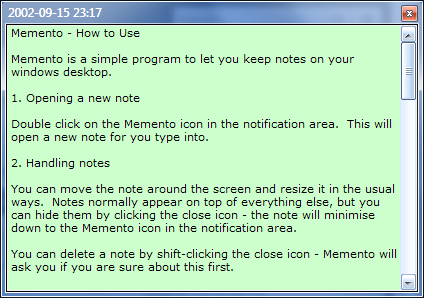 Memento (quick note utility) - The Portable Freeware Collection Forums
