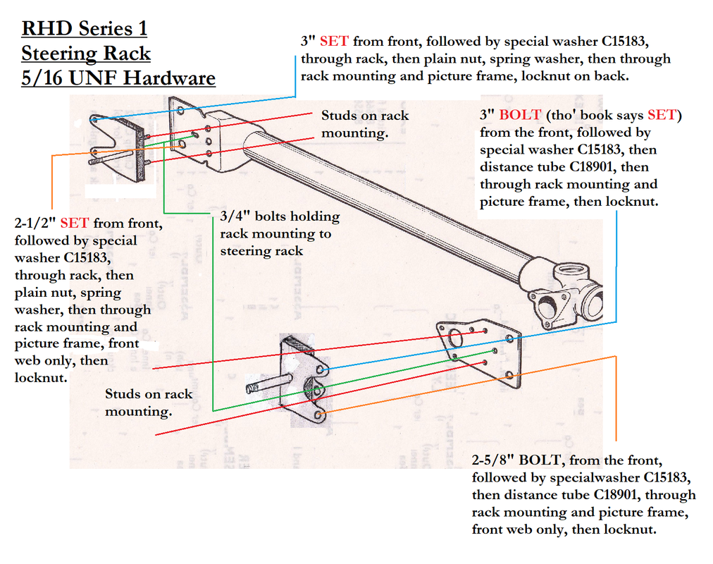 STEERING RACK BOLTS — Postimages
