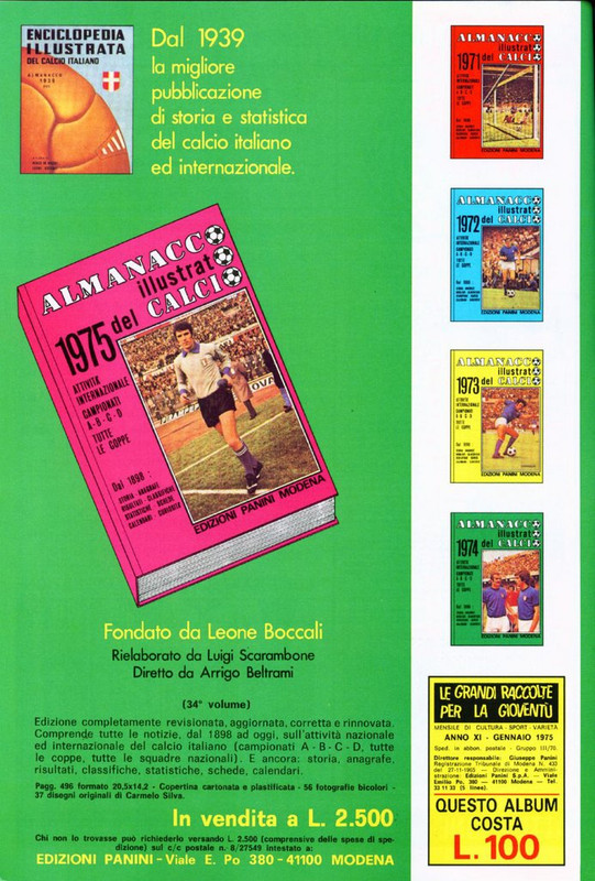 Calciatori 1974 1975 74 — Postimages
