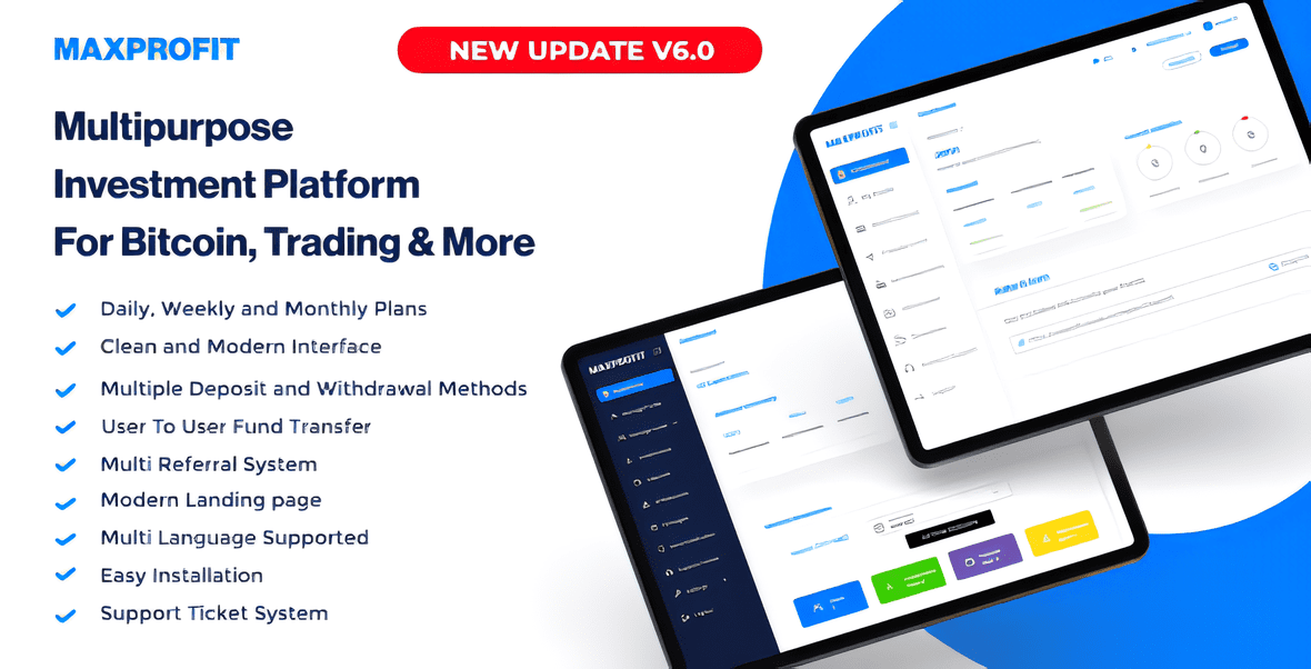 Max Profit – Online Multipurpose Investment Platform PHP – Bliter GPL