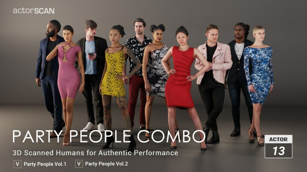 PARTY PEOPLE PACK 1 + 2 UPDATE NEW LINK 2025 - Free Daz 3D Models