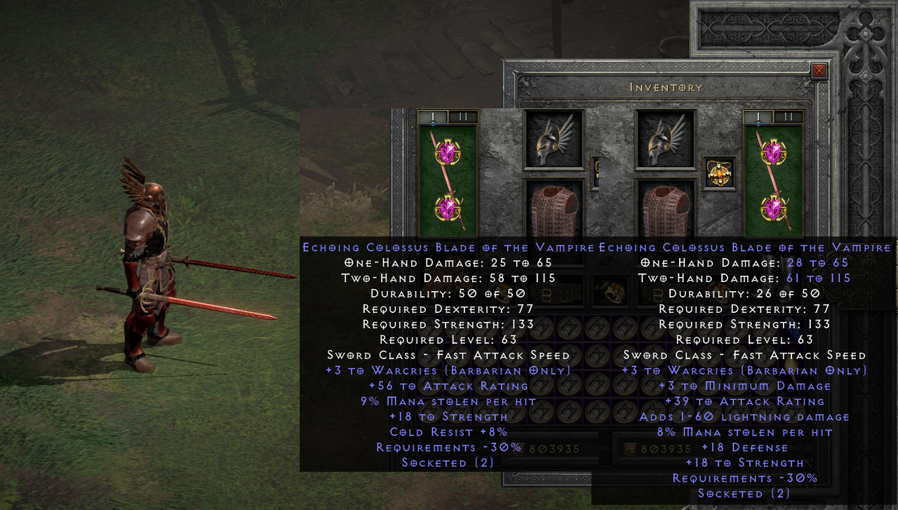 Red 3wc Colossus Blade X 2 - Topic - d2jsp