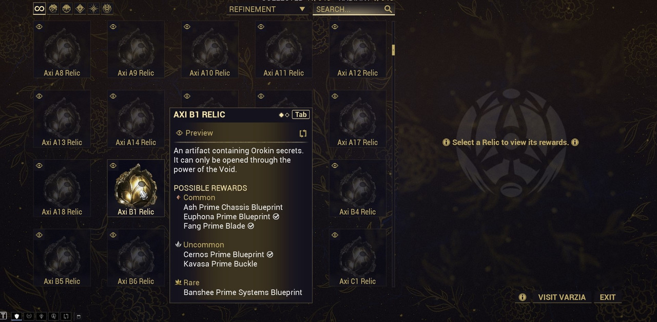 Relic's store page item link in chat - General - Warframe Forums