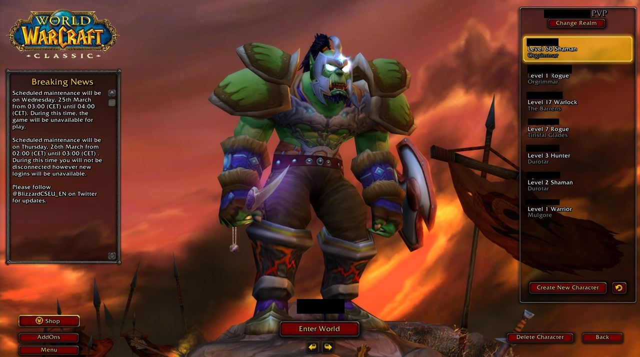 SOLD - Full epic bis orc Shaman Eu PVP[4/8T2,7/8T1,32 Epics Mc/Bwl+more] Cheap! - EpicNPC