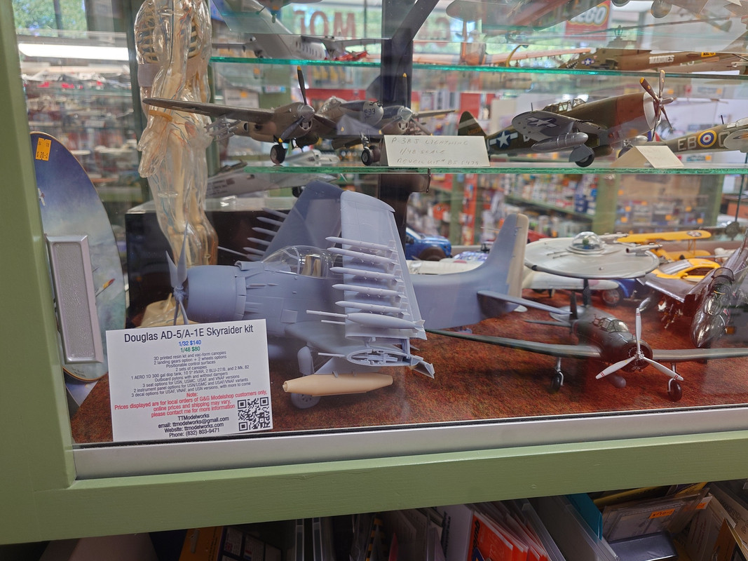 1/32 & 1/48 - Douglas AD-5/A-1E Skyraider 3D printed kits by TT ...