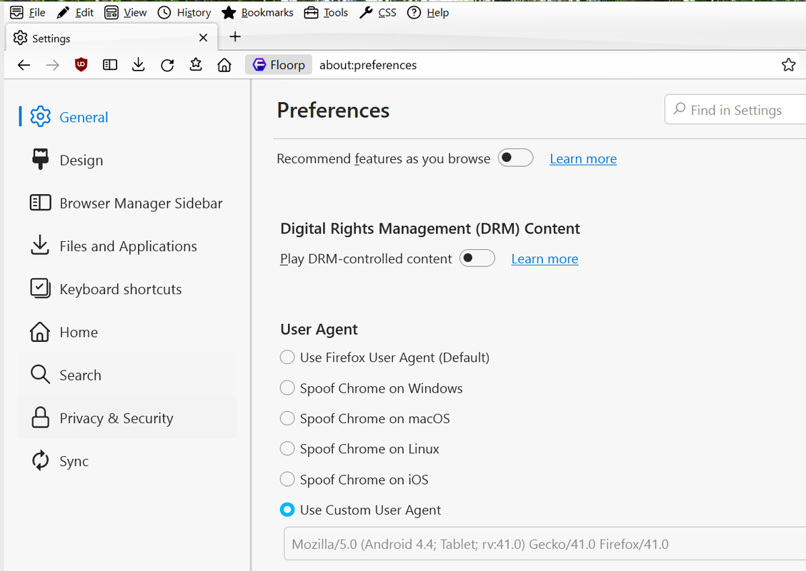Topic: add-on to change browser UA for specific sites @ AskWoody