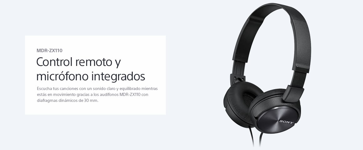 Sony Audífonos MDR-ZX110 On Ear Negro SONY | falabella.com