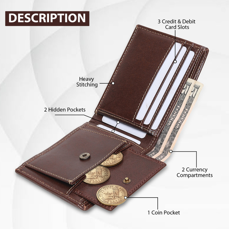 4 Jungler Wallet Designer Brown wallet smart wallet id window RFID ...