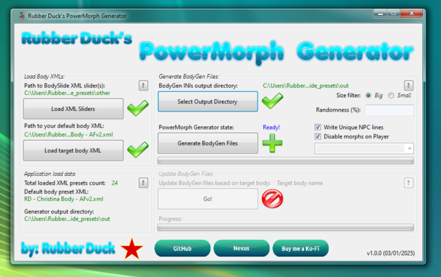 Rubber Duck's PowerMorph Generator - Other - LoversLab