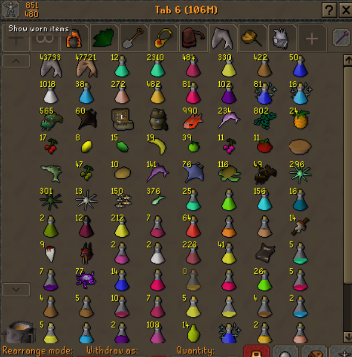 1950+ total level, Bank is stacked with skilling supplies, bowfa and ...