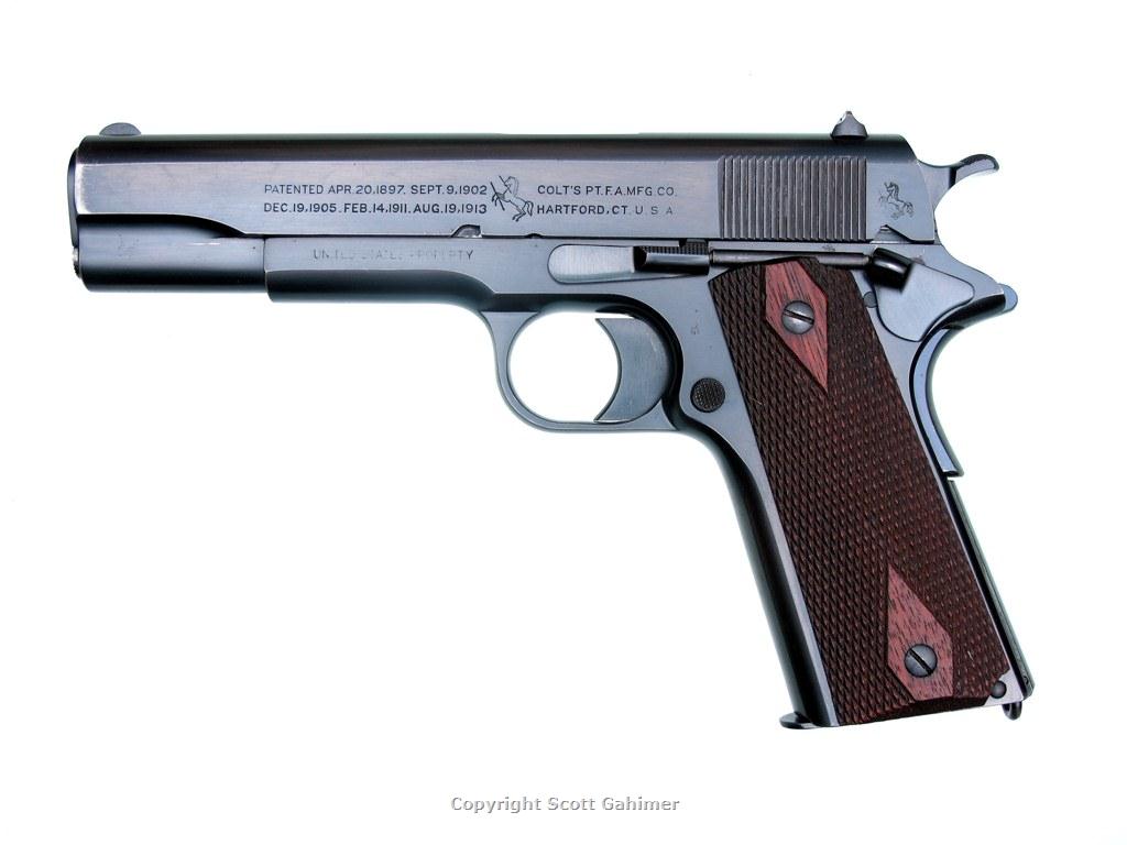 Colt Government model with two ponies on slide | 1911 Firearm Addicts
