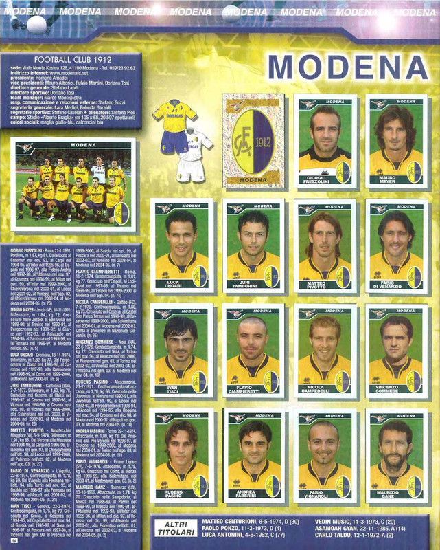 Album Calciatori 2004 2005 Panini 098 — Postimages