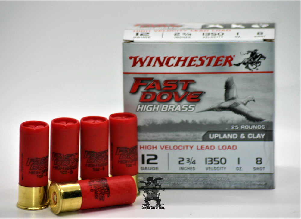 Winchester 12ga FAST DOVE HIGH BRASS 12 GA 2¾"1oz No8 Shot High ...