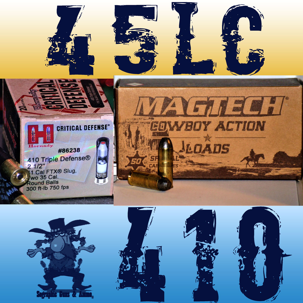 410 45 LC Combo MAGTECH COWBOY 45 COLT + Hornady Critical Defense 410 ...
