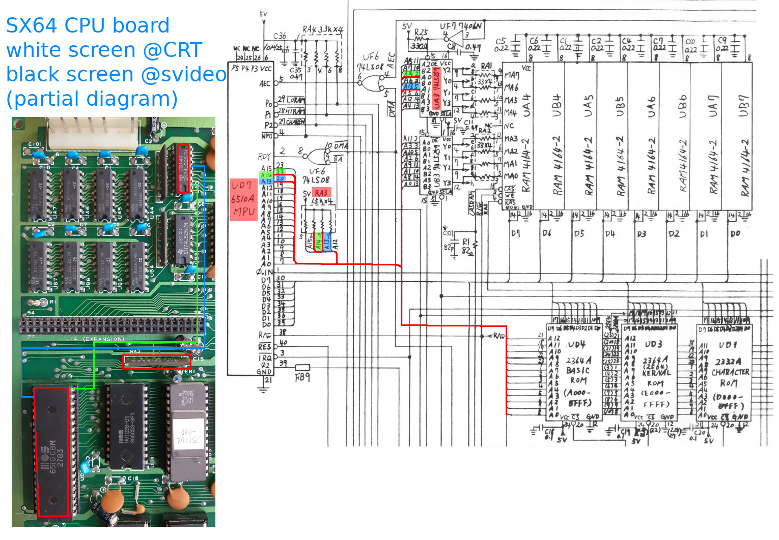 SX64 CPU board troubleshoot analysis — Postimages