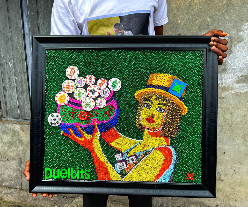 ' MOSAIC CRAFT' My design of DUELBITS' Mascot into an elegant Mrs Ace ...