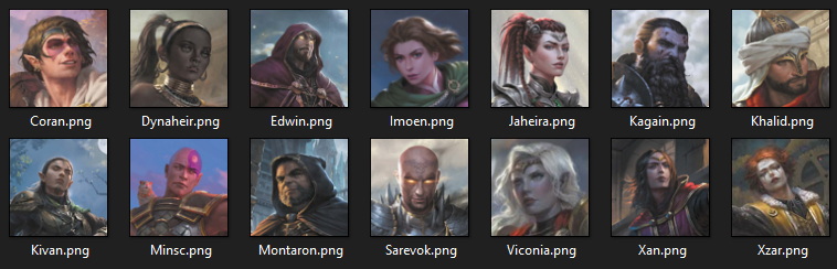 Baldur's Gate - Baldur's Gate companion illustrations from James Ohlen ...