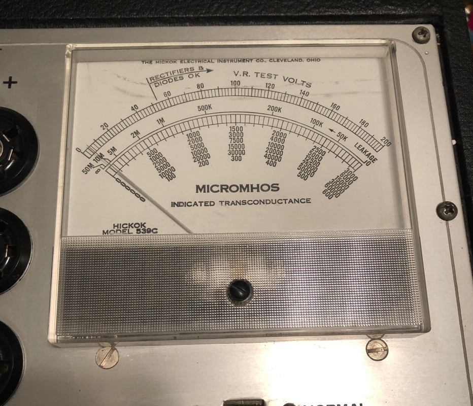 Antique Radio Forums • View topic - Hickok 539B/C Tube Tester Meters