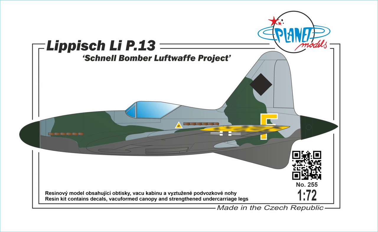 1/72 - Lippisch Li P.13 resin kit by Planet Models - box art - release ...