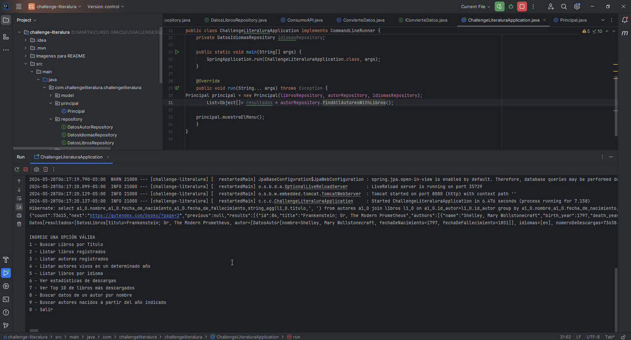 Challenger - Literalura | challenge-literalura-java
