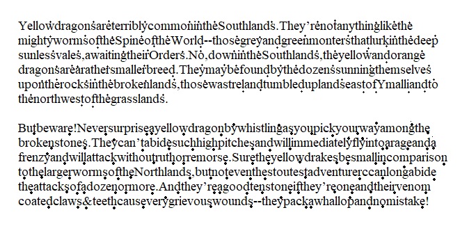 Experimenting with a way to eliminate spaces entirely from the English ...