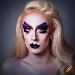 craiyon 214116 studio portrait of young beautiful female in drag artist ...