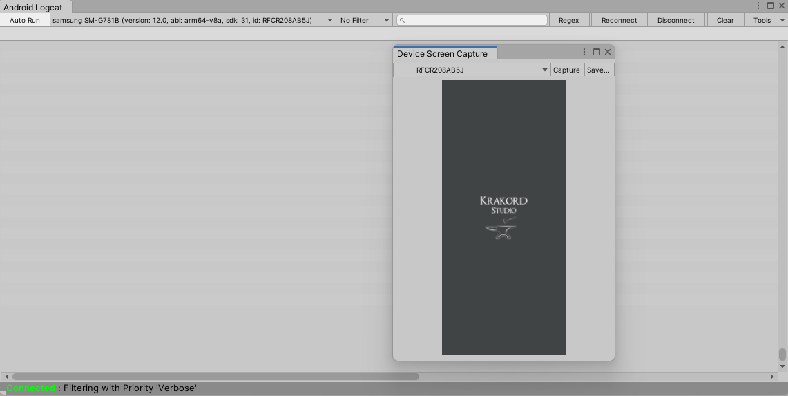 Solved Android Logcat No Text Showing But Connected And Unfiltered Unity Engine Unity