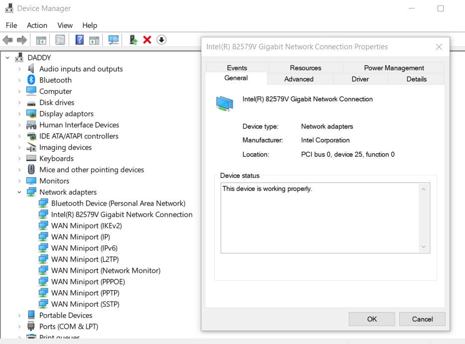 network connection problem device manager screenshot 20 july 19 ...