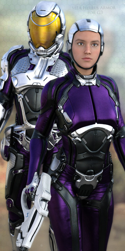 MEA Heleus Armor For G3 Character 2025 - Free Daz 3D Models