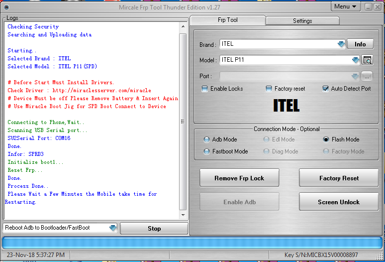 itel P11 FRP lock Remove Done By Miracle FRP Tool 1.27 - GSM-Forum
