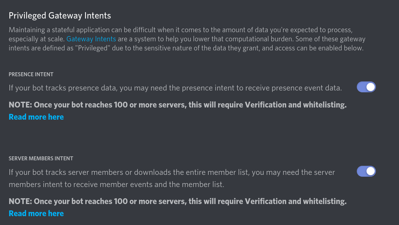 Screenshot 2021 03 16 Discord Developer Portal — API Docs for Bots and ...