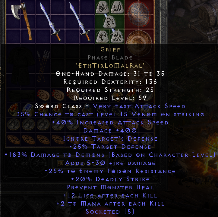 99% Perfect Grief Pb - 40/400/25/12 - Topic - d2jsp