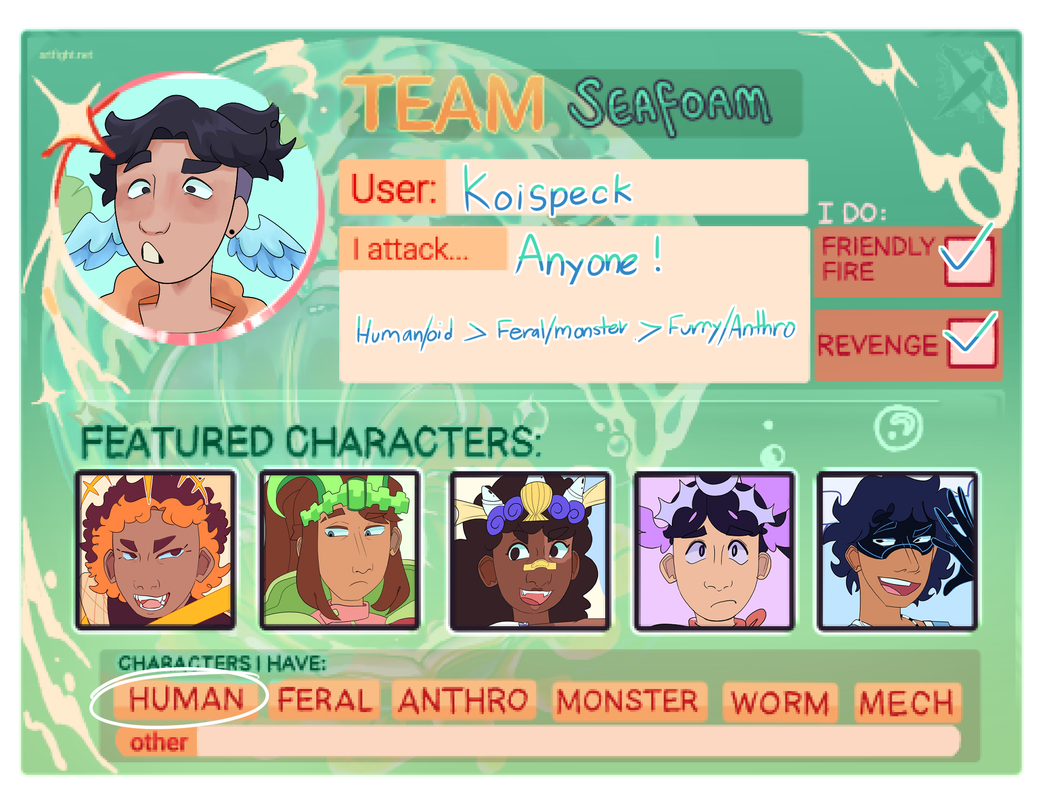 Post your Artfight card!! on Toyhouse