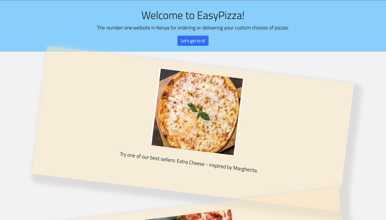pizza website screenshot — Postimages