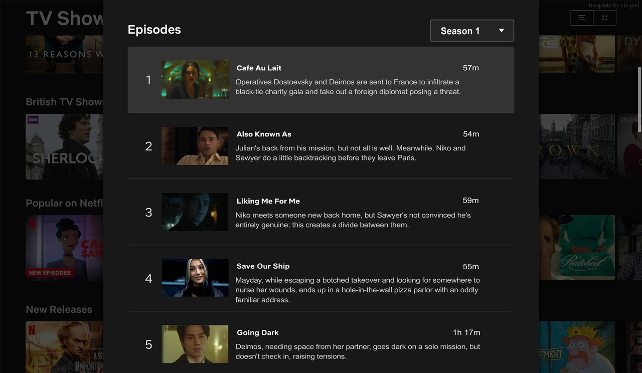 netflix template part 2 episode list by viv psd — Postimages