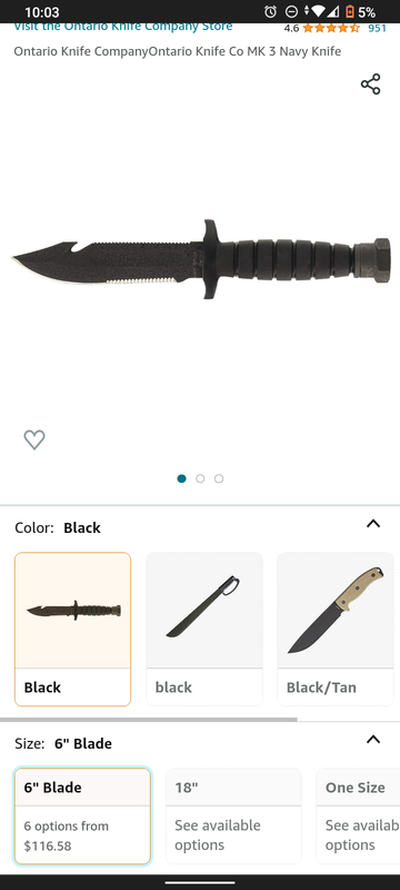 Ontario 6142 Mk3 MOD 0 "Navy" Knife Unboxing and Initial Impressions ...