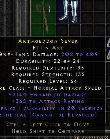 Rare Eth Ettin Axe 314ed Repair 365ar - Topic - d2jsp