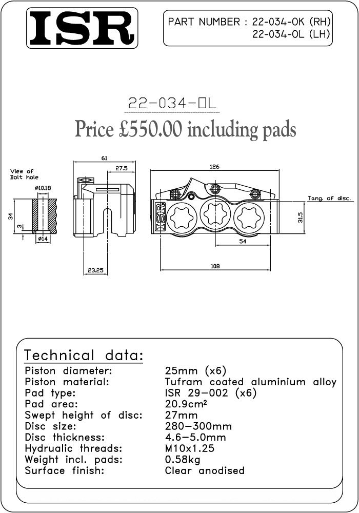ISR 22 034 0 L caliper — Postimages