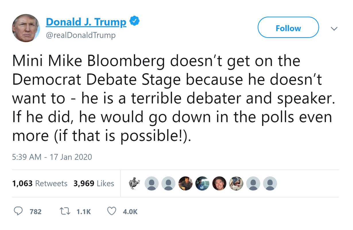 Trump tweet about "Mini Mike" - he doesn't want to get on debate stage | Political Talk