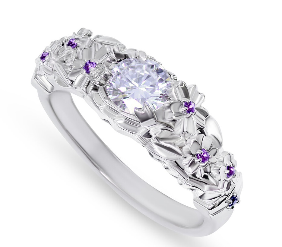 Takayas Custom Jewelry Floral Japanese Inspired Engagement Ring 1 — Postimages