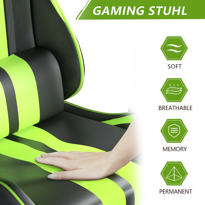 Office chair Game chair High back office chair with cushion and ...