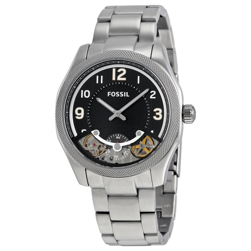 fossil automatic black dial stainless steel men s watch me1149 1 ...