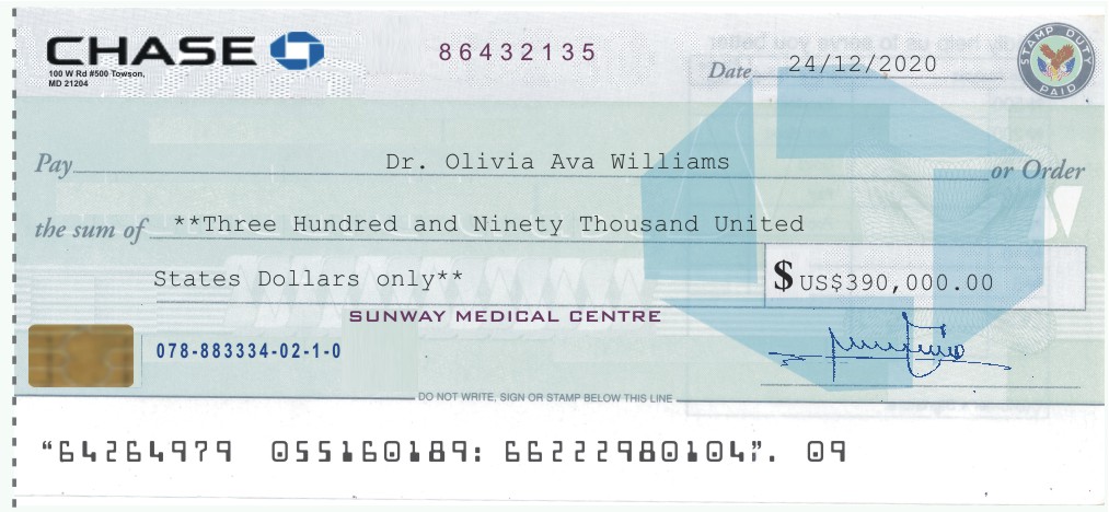 Certified Cheque Chase — Postimages