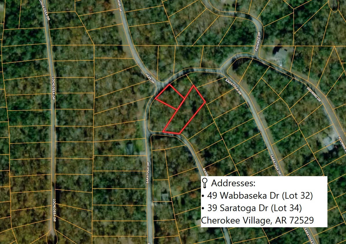 🌳 0.72 Acres on 2 Adjacent Lots in Cherokee Village, AR — Flat, Private ...