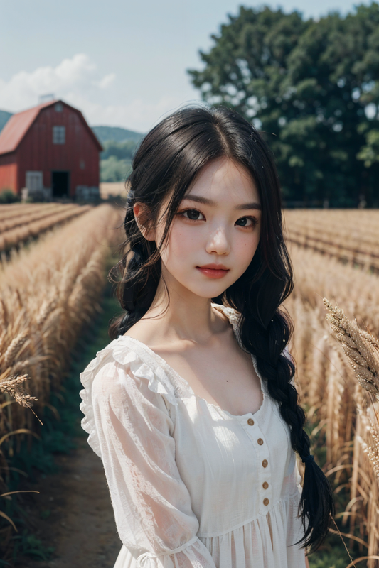 00003 2540927531 A girl dressed in a cute, country style dress with ...