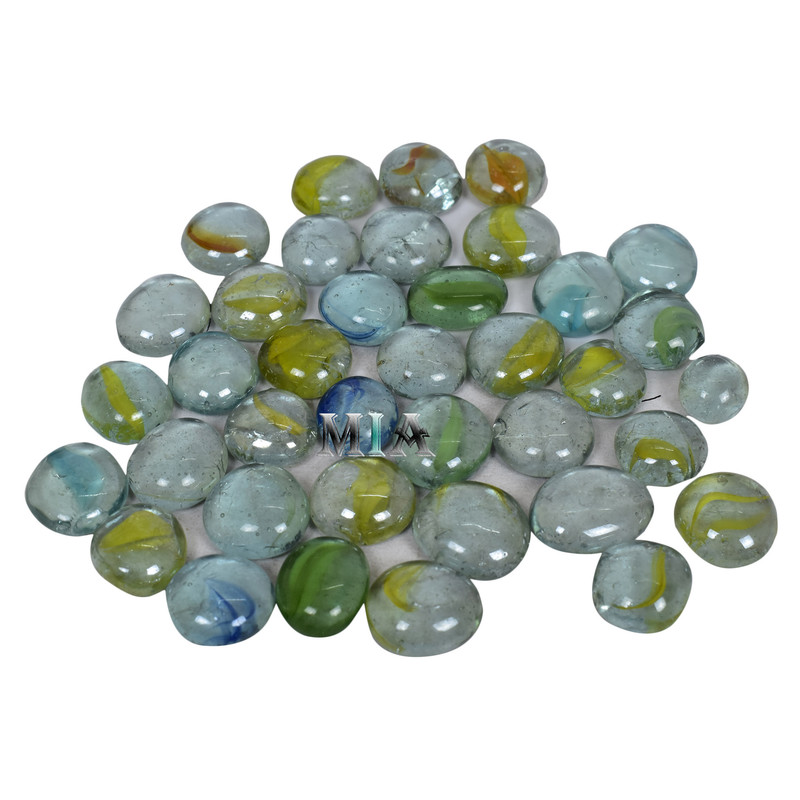 Marbles Stones Decorative Round Glass Pebble Gems Flat Nuggets For Home ...