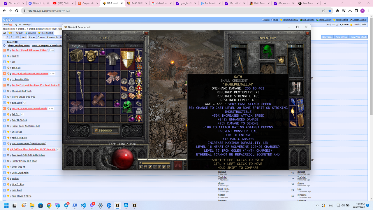 ~~ Gg Oath Small Crescent ~~ - Topic - d2jsp