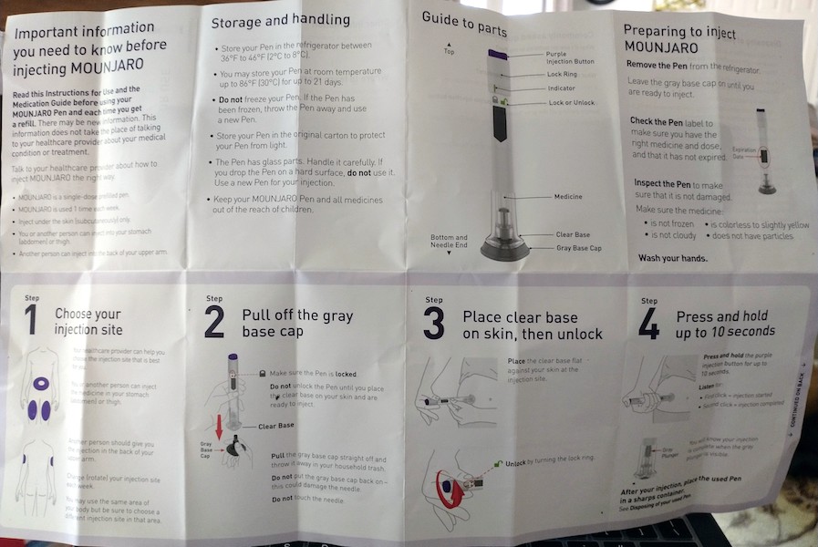 Injection Quick Reference Guide : r/Mounjaro