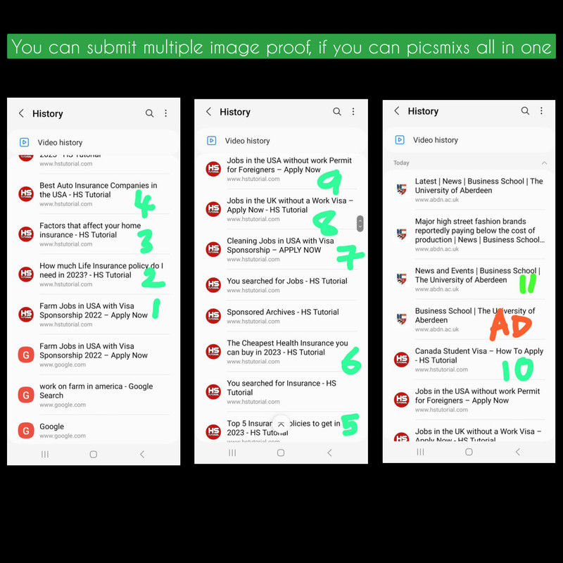 Mobile history screenshot proof — Postimages